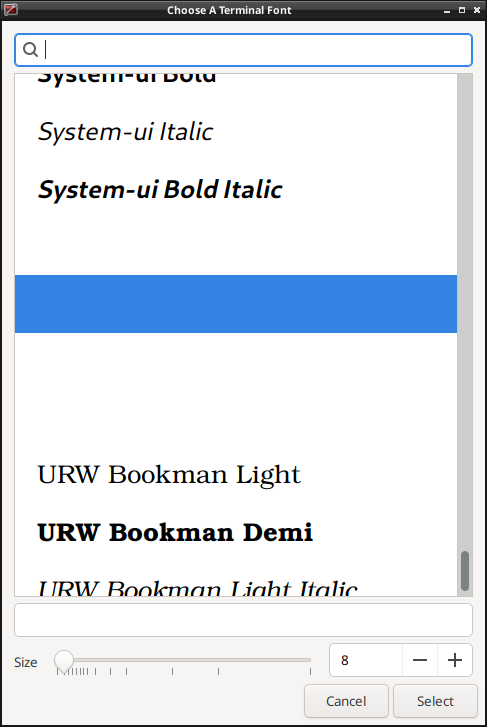 [SOLVED] Terminus bitmap font invisible in GTK, works fine in Qt / Applications & Desktop ...